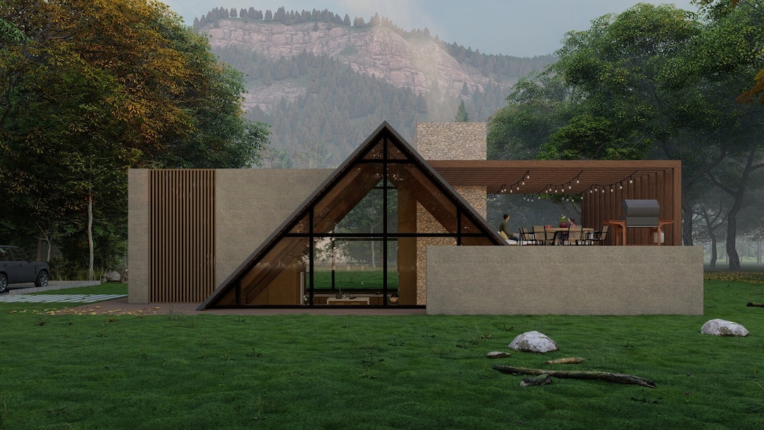 Modern Cabin Plans / 150m2 / Architectural Design / Drawings Renders ...