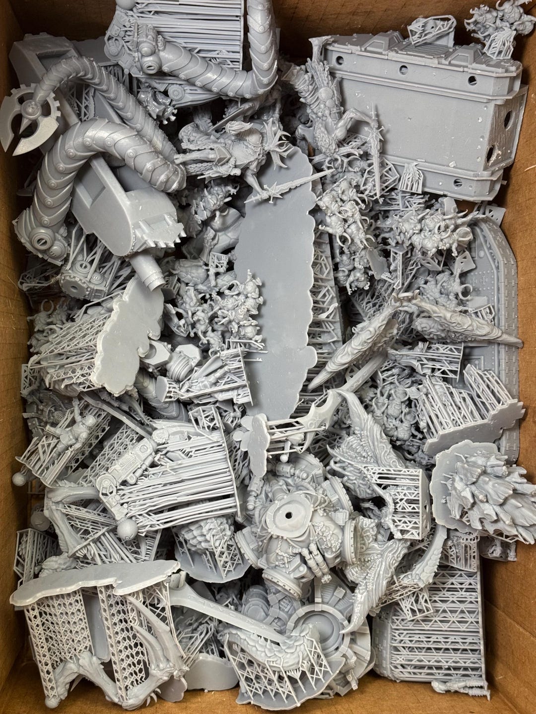100 GRAM Lot of Misprints. Kitbashing, Scenery, Painting Practice Bits ...