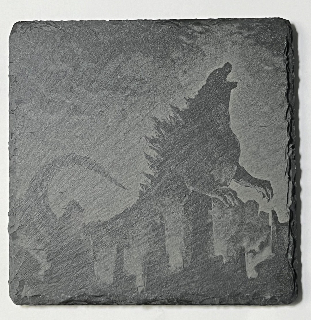 Godzilla Slate Coaster Set. - Etsy
