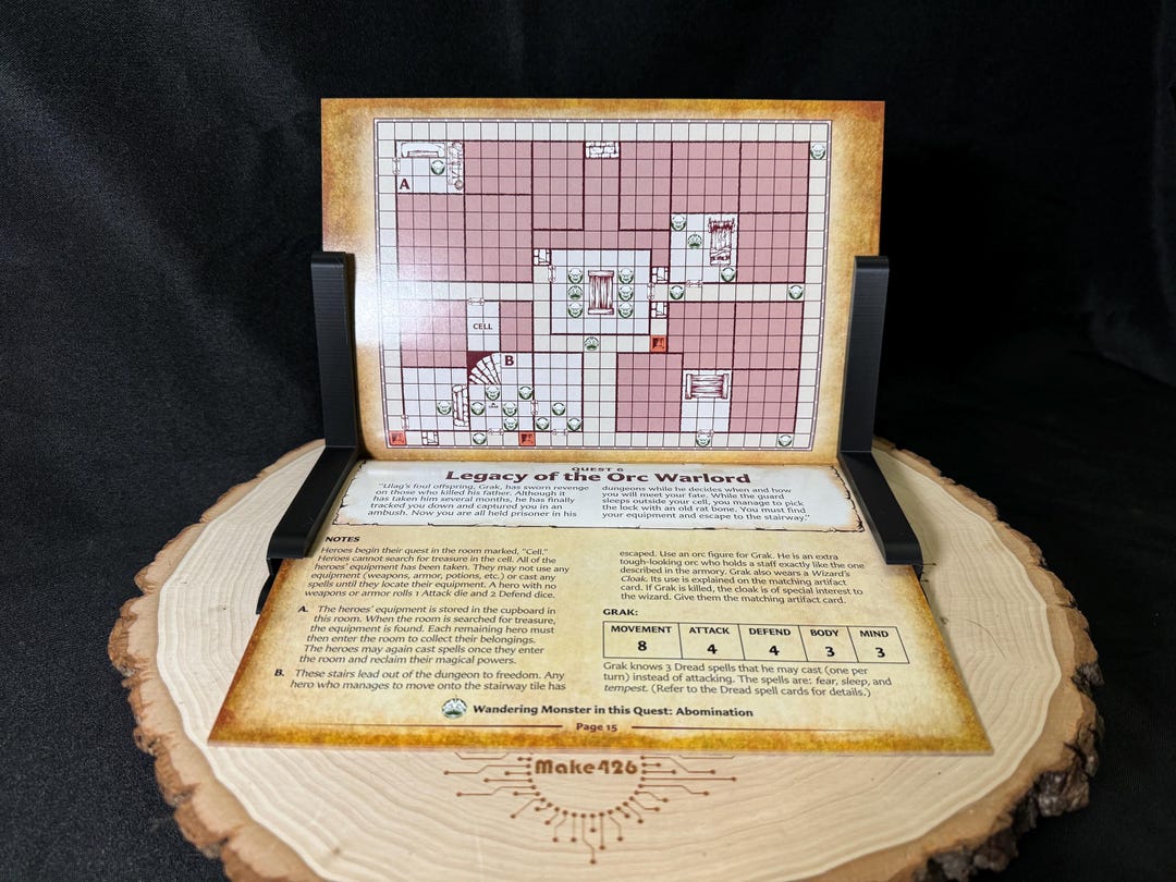 Heroquest Quest Book or Book of Challenges Stand - Etsy