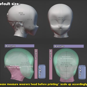 Kigurumi Head Base: Animegao Cosplay, 3D Print File (digital Download ...