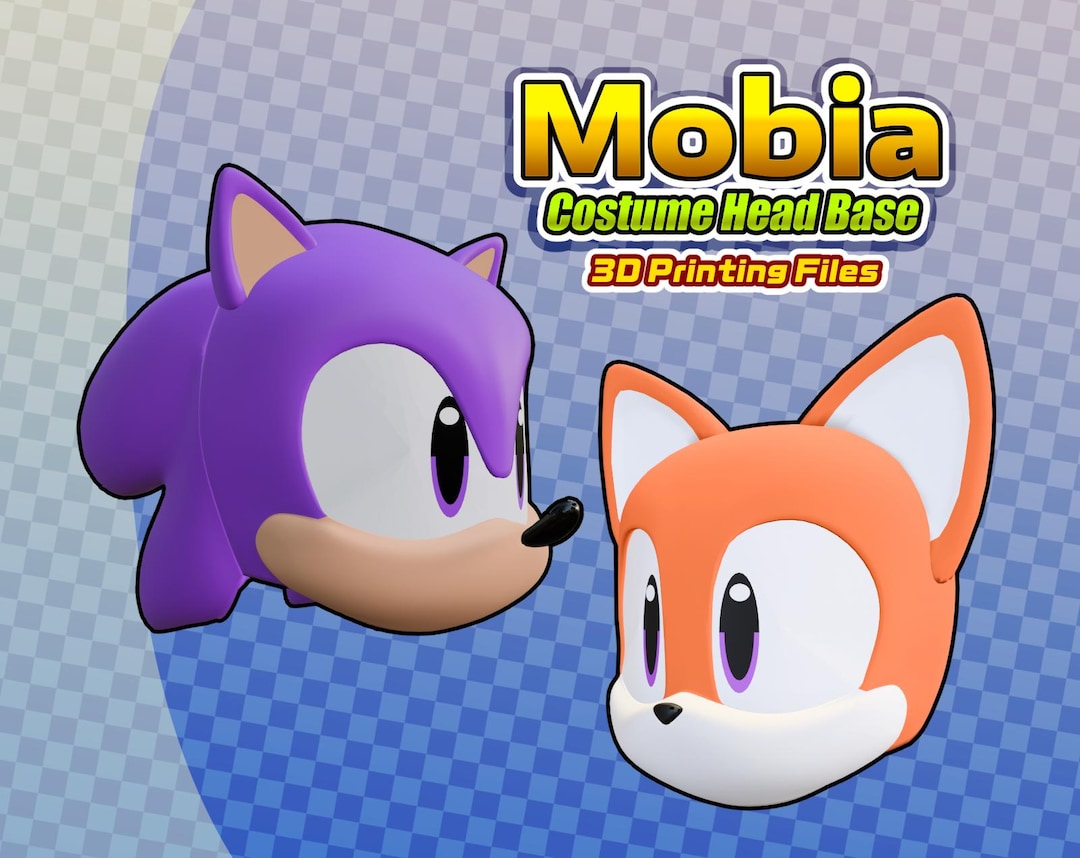 Mobian Style Costume Head Base: 3D Model STL (digital Download) - Etsy