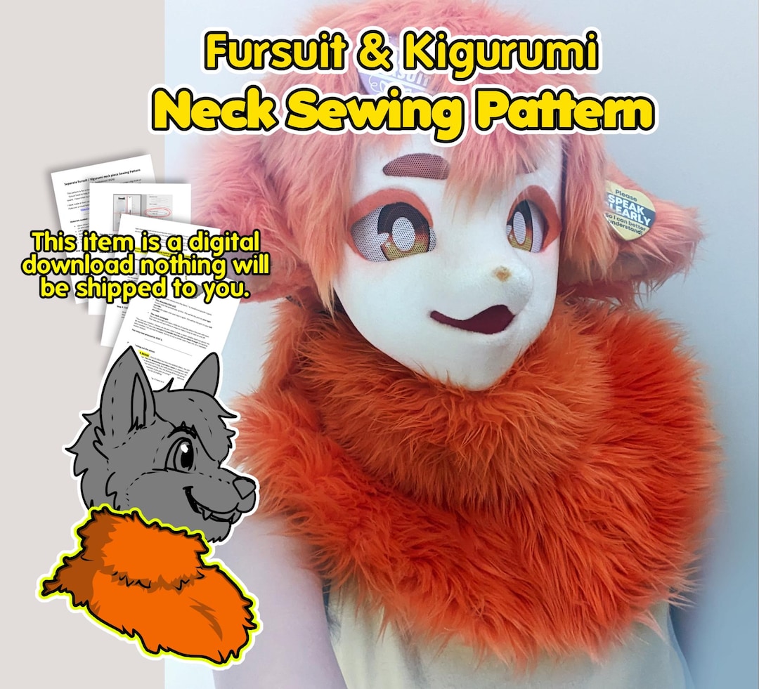 Neck Fur Collar Sewing Pattern for Costumes, Fursuits, & Kigurumi - Etsy