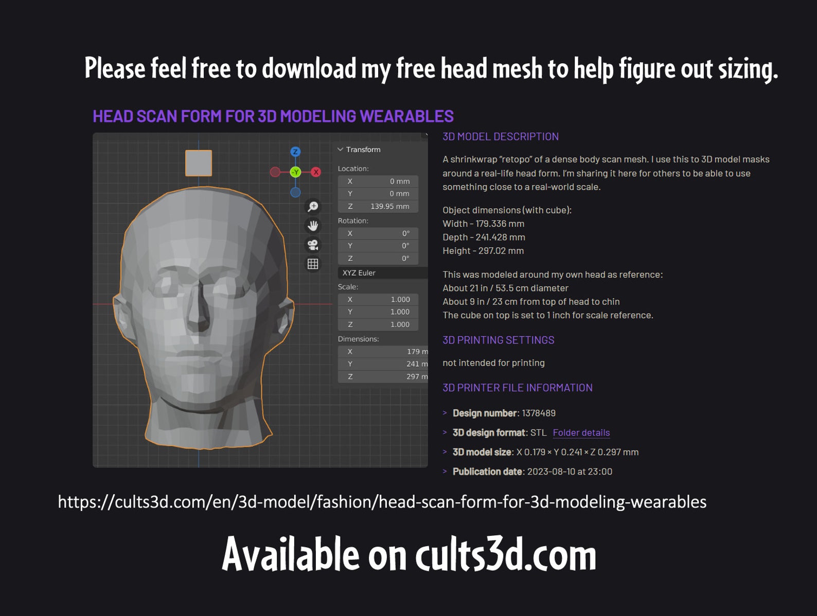Kigurumi Head Base: Animegao Cosplay, 3D Print File (digital Download ...