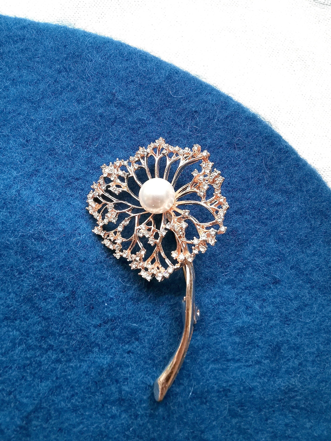 Crystal Dandelion Flower Brooch in Gold Tone - Etsy