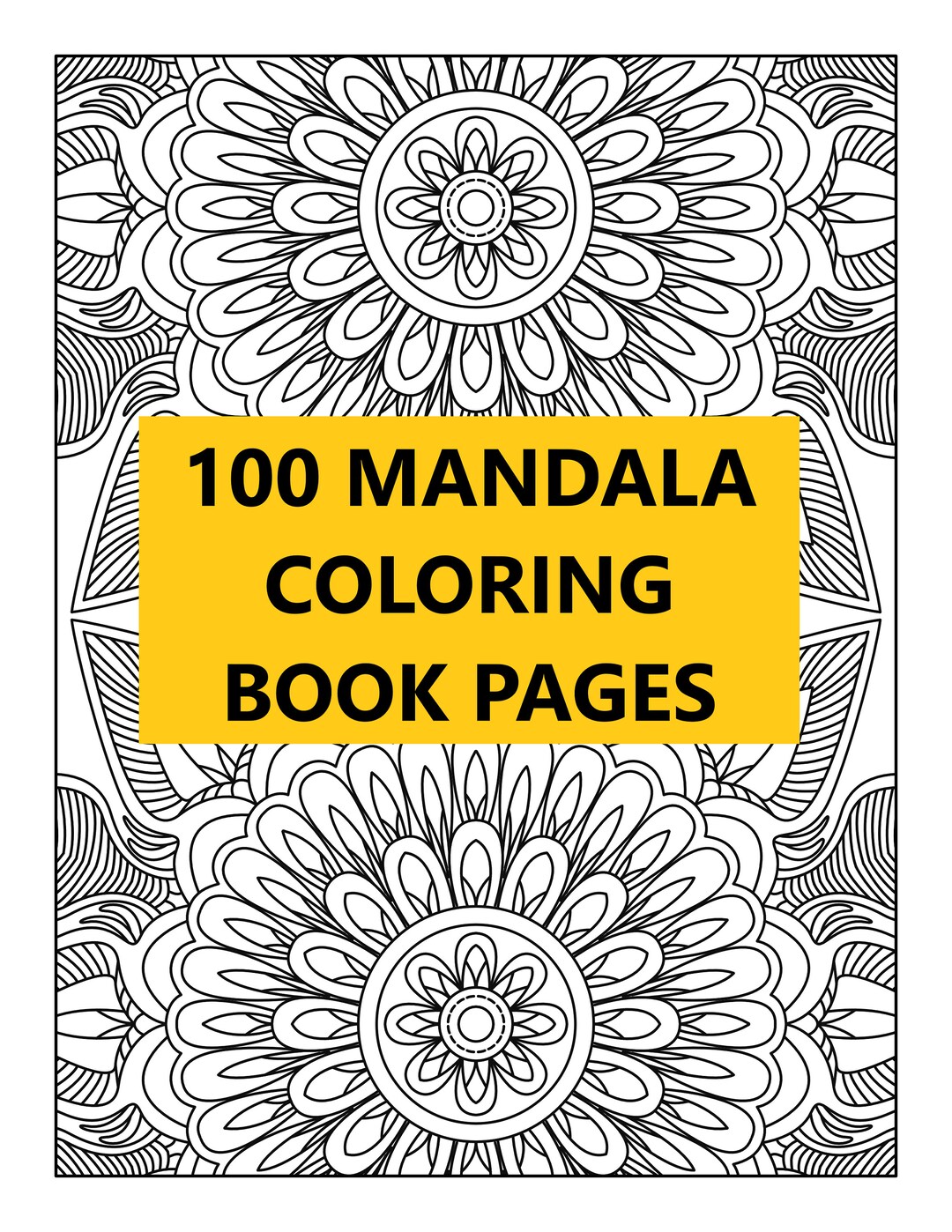 100 Mandala Design Coloring Book Pages - Etsy