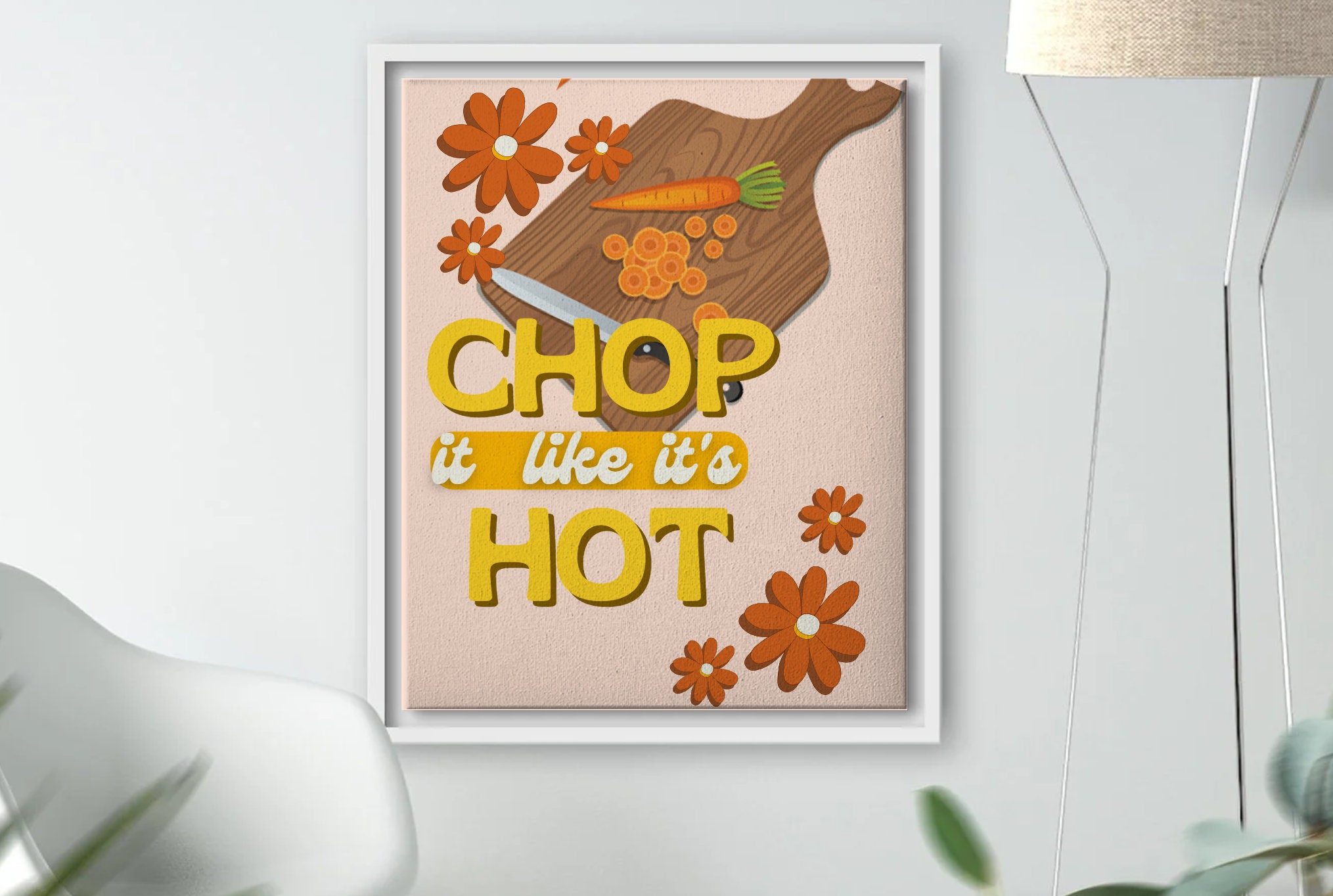 Printable Retro Kitchen Sign chop It Like It's - Etsy