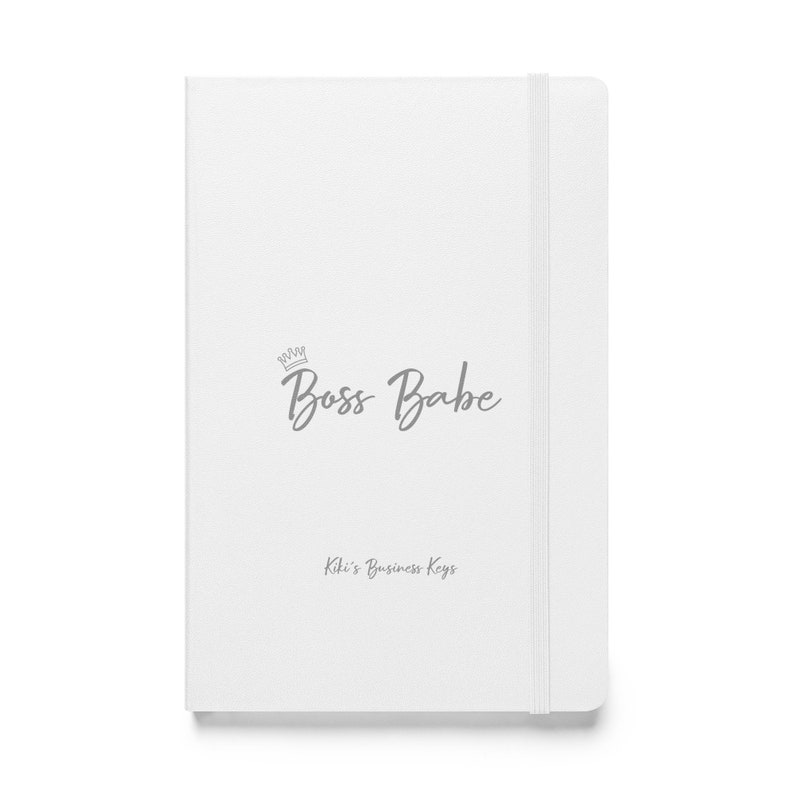 Boss Babe Lined Notebook, Silver Text, Elastic Closure - Etsy