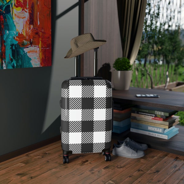 Plaid Suitcase - Etsy