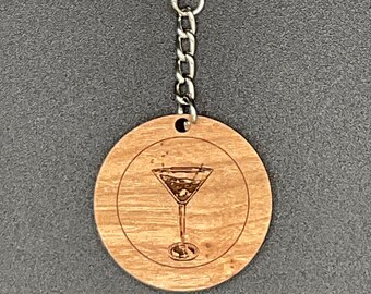 Martini Glass Keychain - Etsy