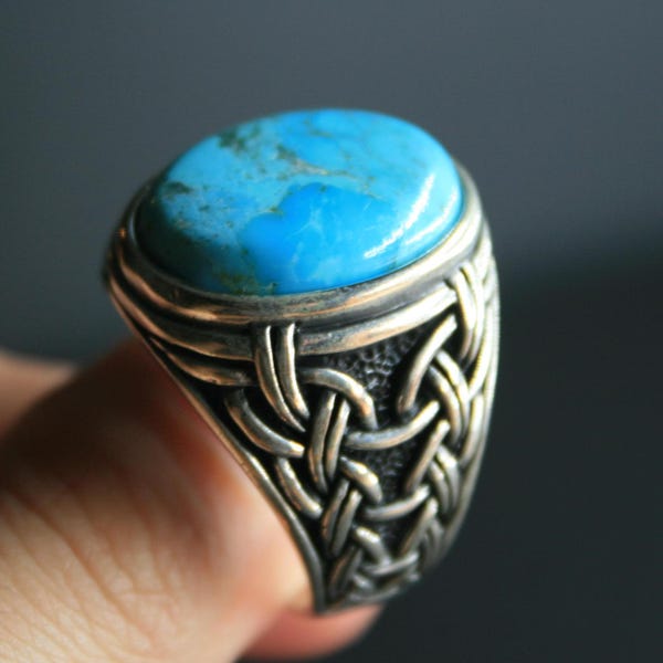 Turquoise Stone Ring - Etsy
