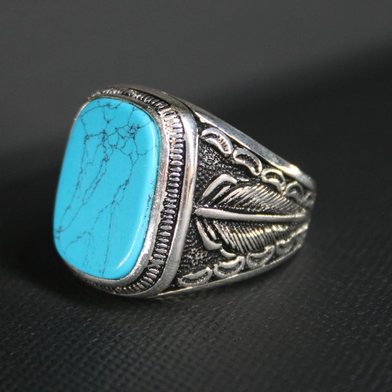 Turquoise Stone Ring - Etsy