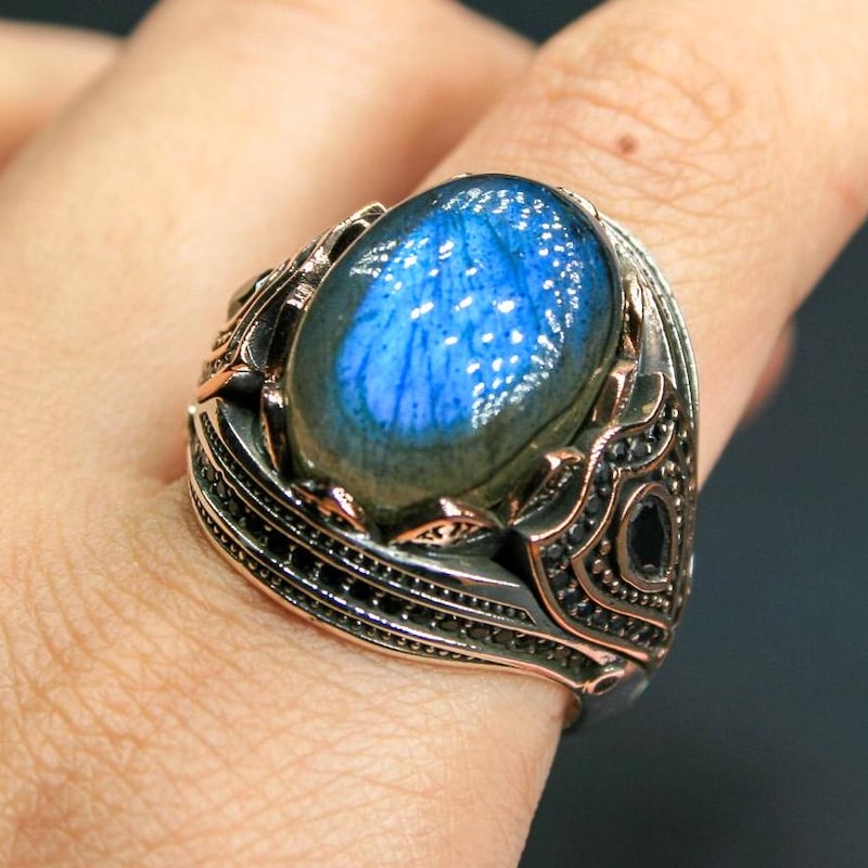 Mens Gemstone Rings - Etsy