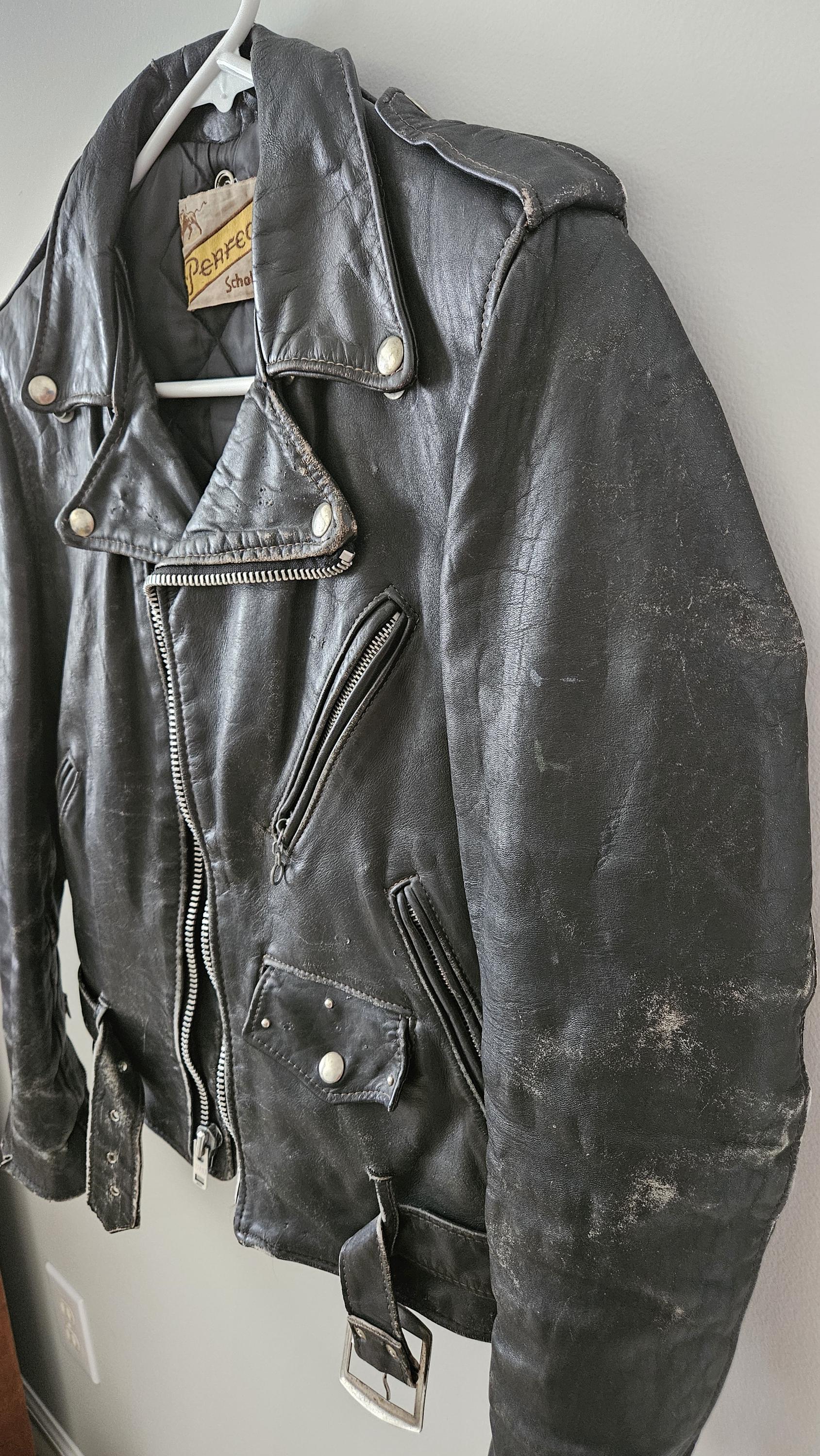 Vintage 1970s Schott Perfecto Leather Motorcycle Jacket Size 36 Small ...