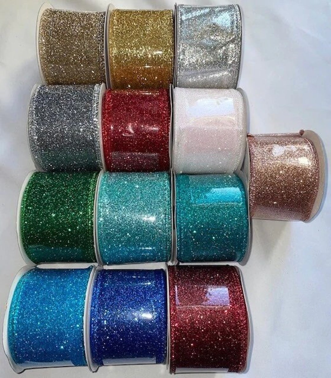 Wired Glitter Ribbon 63mm Width Various Lengths Available Crafts ...