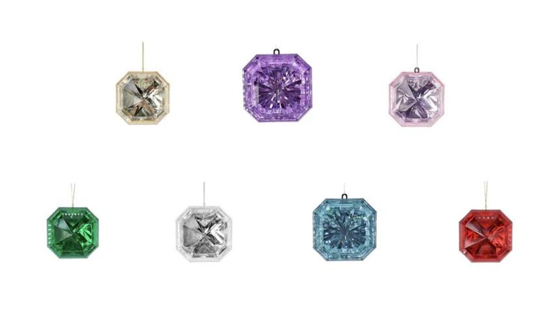Square Acrylic Jewel 11.5cm X 12.5cm X 5cm 7 Colours Available Perfect ...