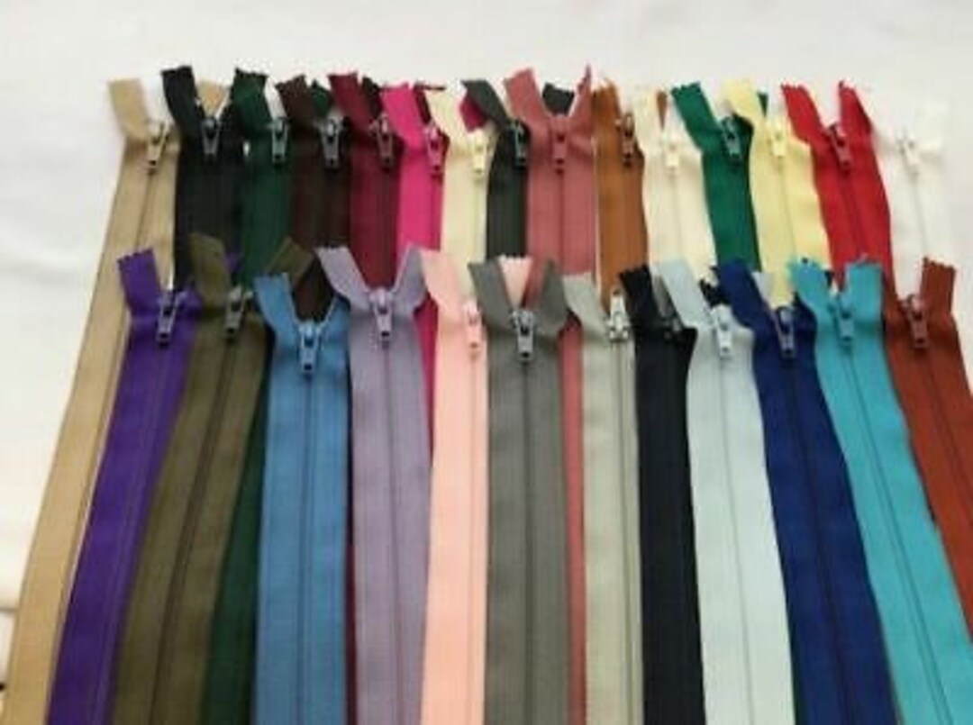 Nylon Open Ended Zips 27 Colours Jackets Cardigans Clothes 20" to 30 ...