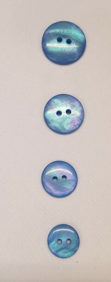 2 Hole Iridescent Flat Buttons 13mm 15mm 18mm 20mmperfect for - Etsy UK