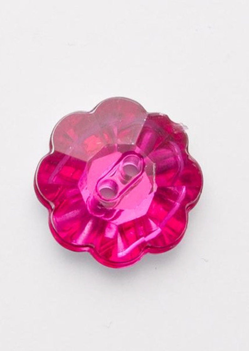 2 Hole Diamante Sparkly Flower Shaped Buttons Various Colours and Sizes ...