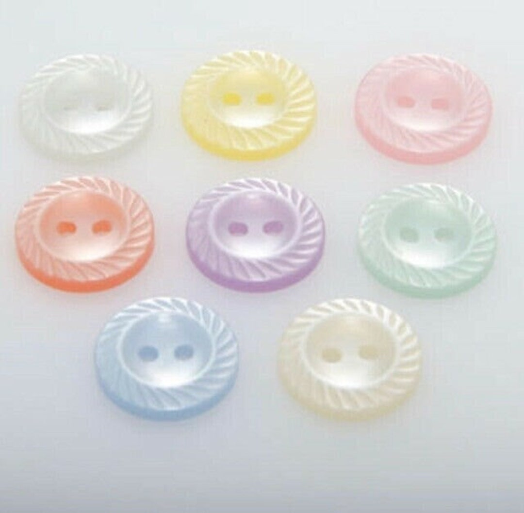 Mill Edge Baby Buttons Various Colours Available Sizes 11.5mm, 14mm and ...