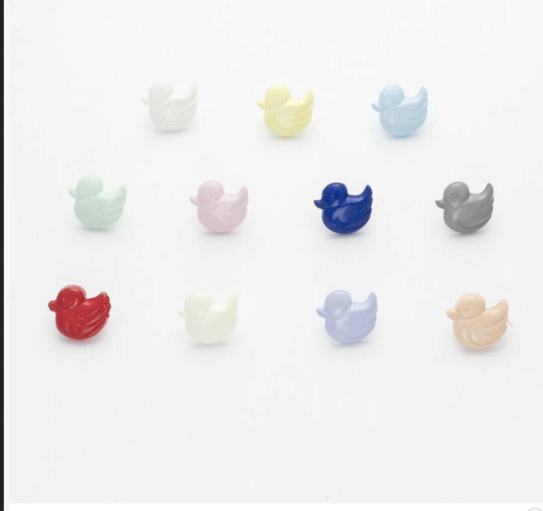 Cute Baby Duck Shaped Shank Buttons Size 14mm 11 Colours Available ...