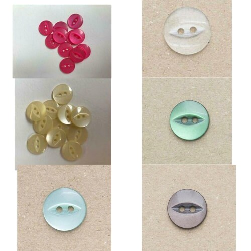 Fish Eye Buttons - Various Colours and Sizes Available, Knitted, Baby ...