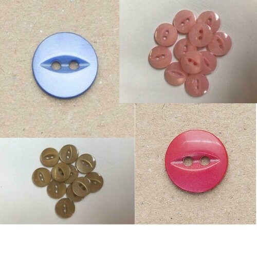 Fish Eye Buttons - Various Colours and Sizes Available, Knitted, Baby ...