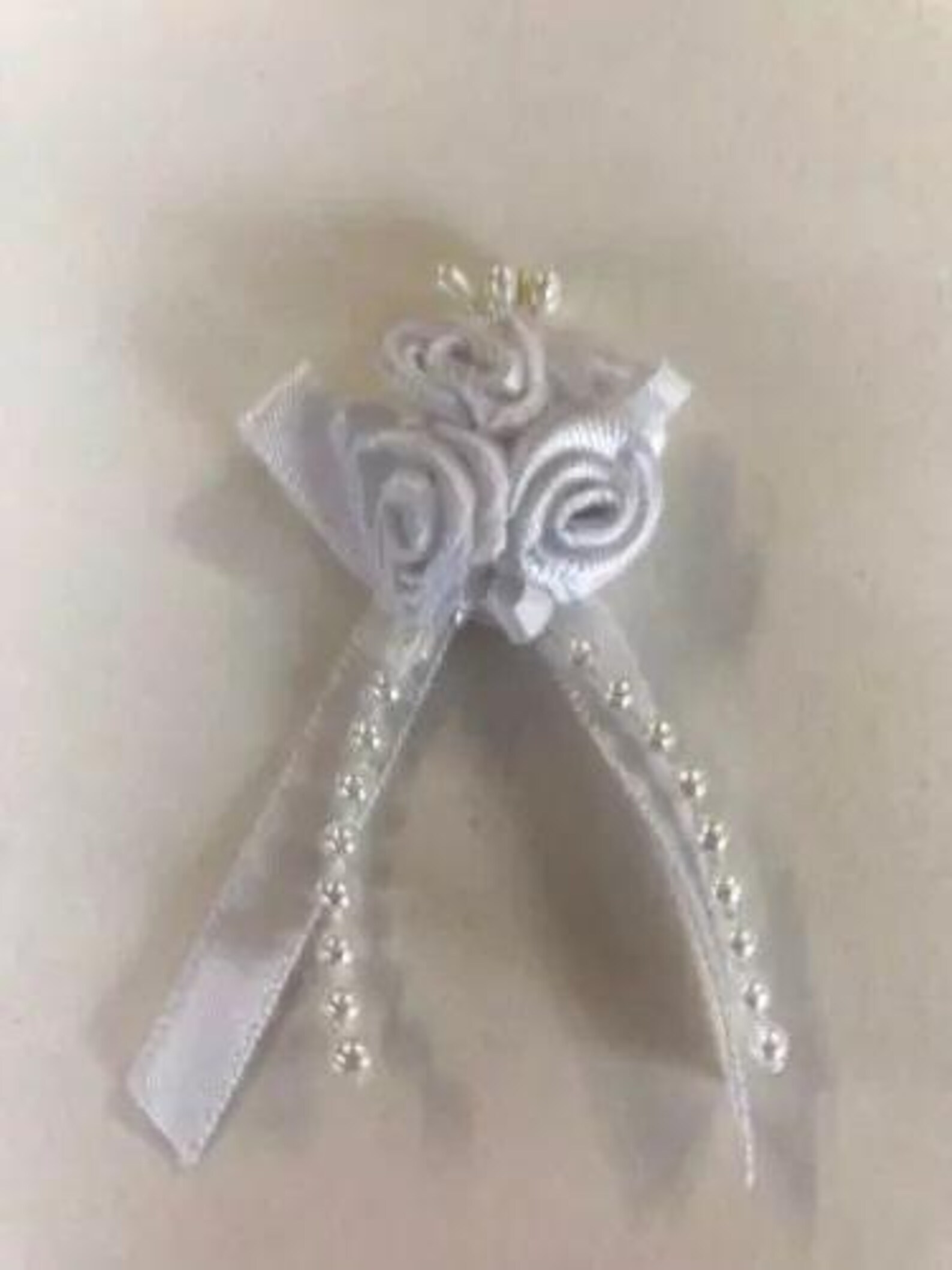 Ribbon Bow and Rose Cluster With Bead Trim - Various Colours Clothing ...