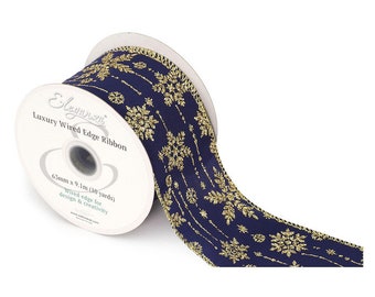 Navy Christmas Ribbon - Etsy