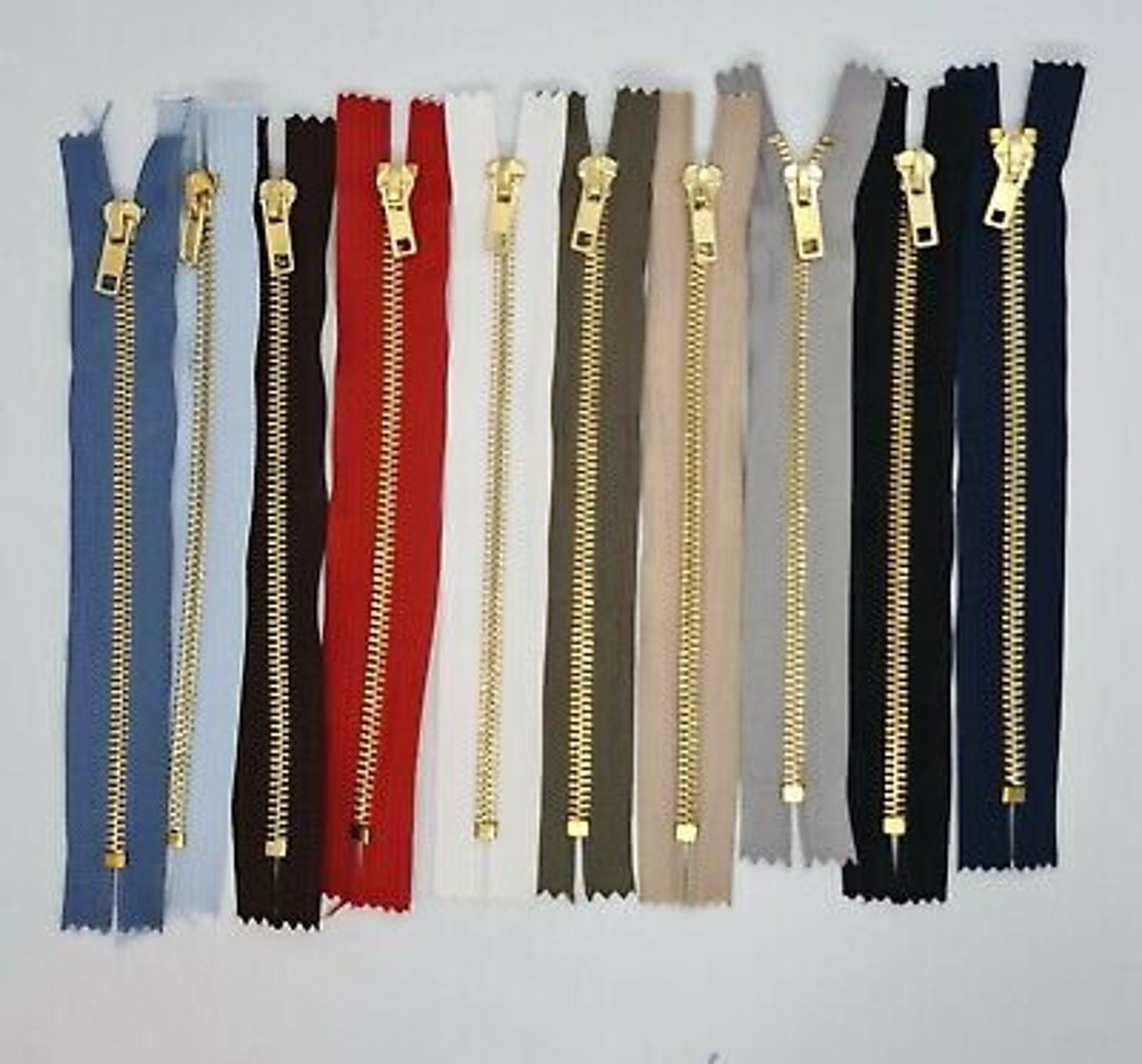 Jeans Denim Zips Various Lengths and Colours, No 5 Weight Teeth Sewing ...