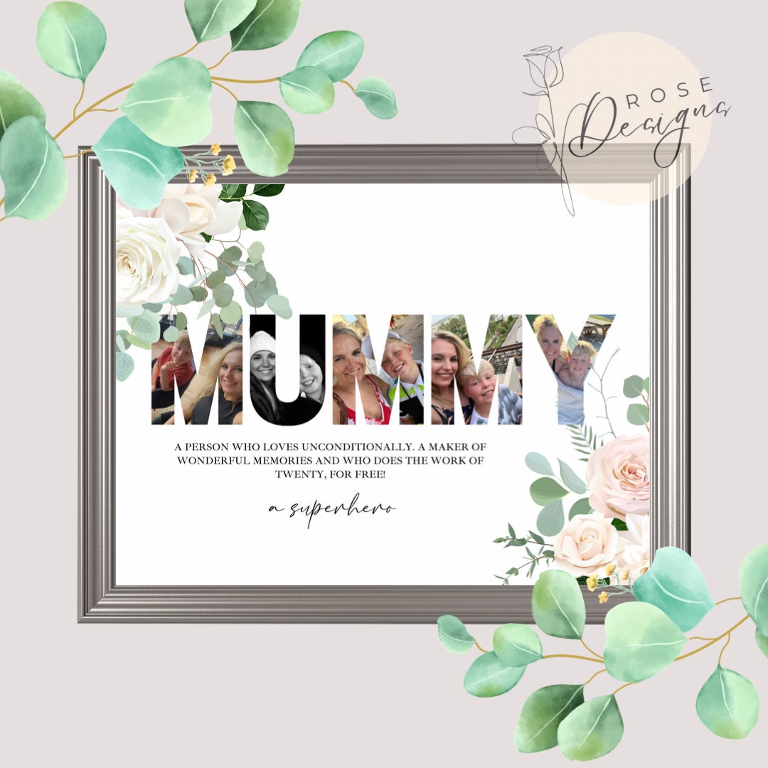 Mother’s Day Print | Personalised Photo Print Lettering, Mother’s Day ...