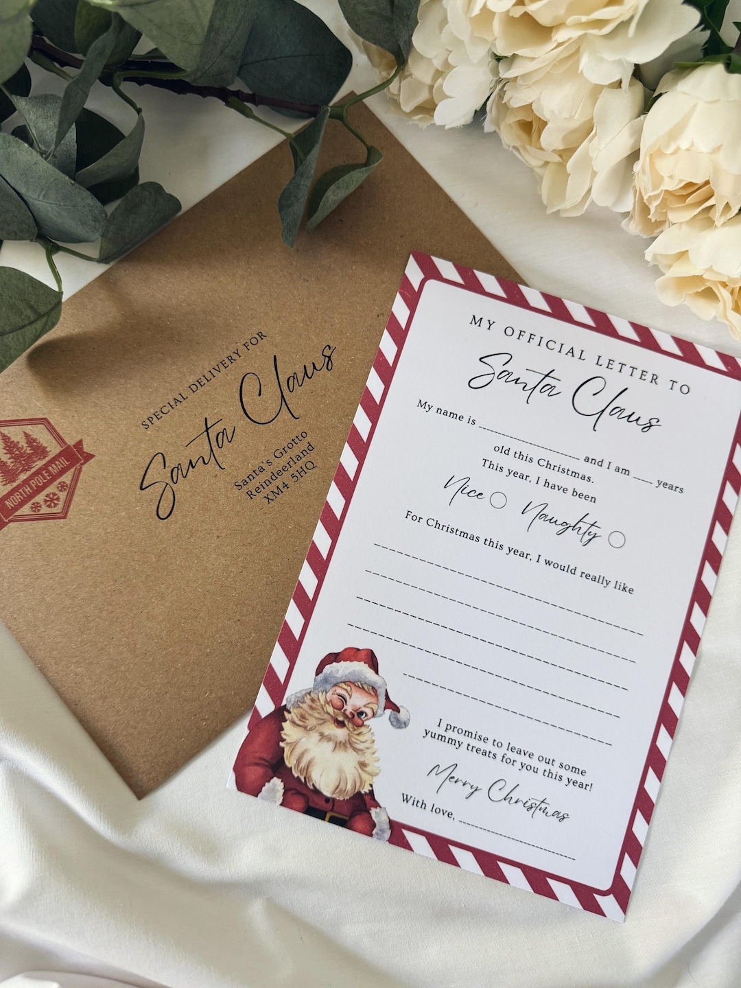 SANTA Letter Writing Sheet | Santa Present List, Santa Wish List - Etsy UK
