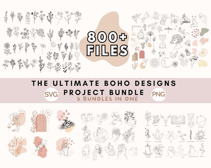 Boho Svg, Boho Elements Svg, Boho Wall Arts Svg, Bohemian Svg ...