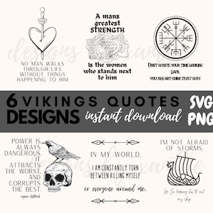 Vikings SVG PNG Bundle, Viking Designs, Viking Sayings, Viking Ship Svg ...