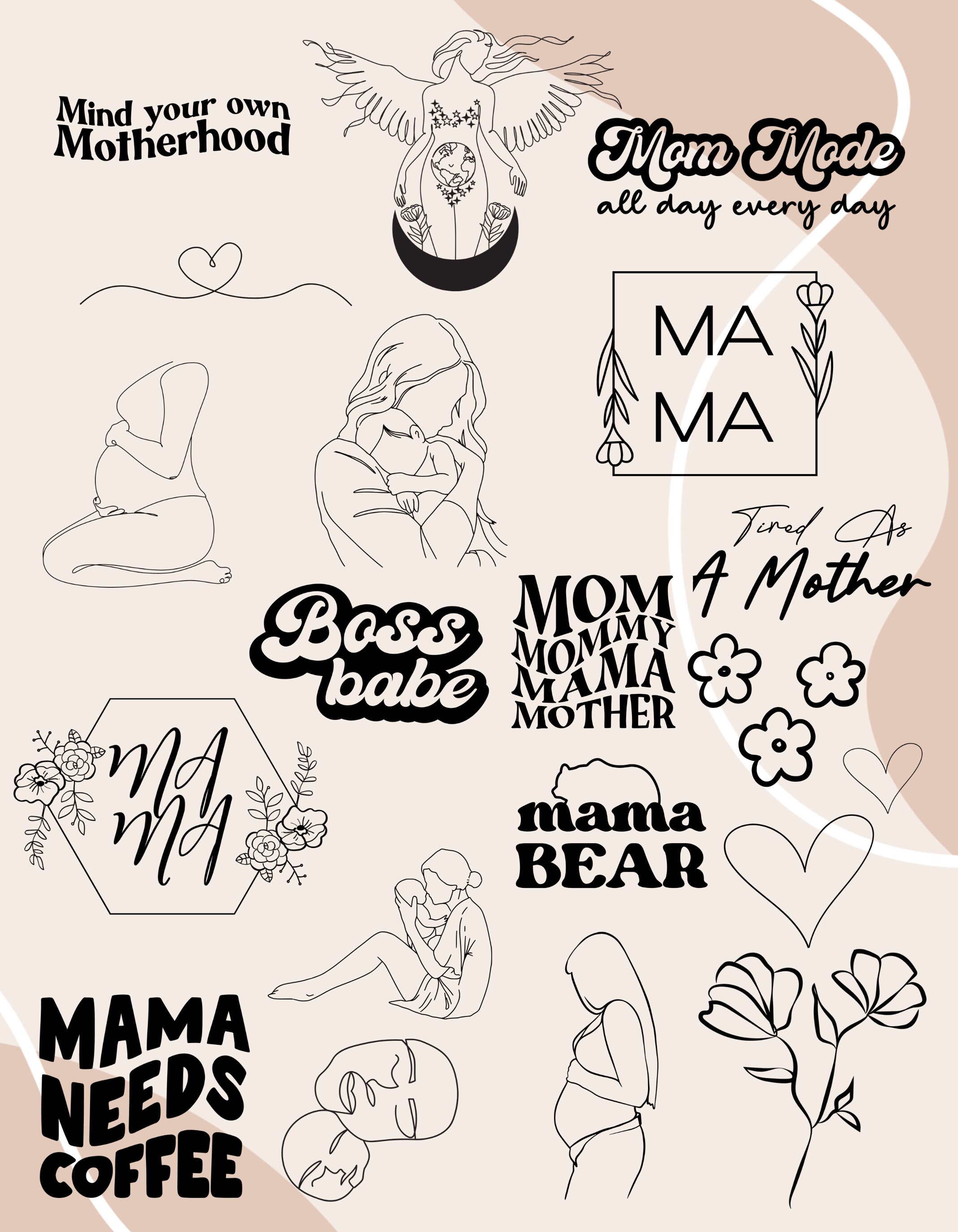 Mom SVG Bundle Mothers Day Svg Mama Svg Png Mom Quotes - Etsy