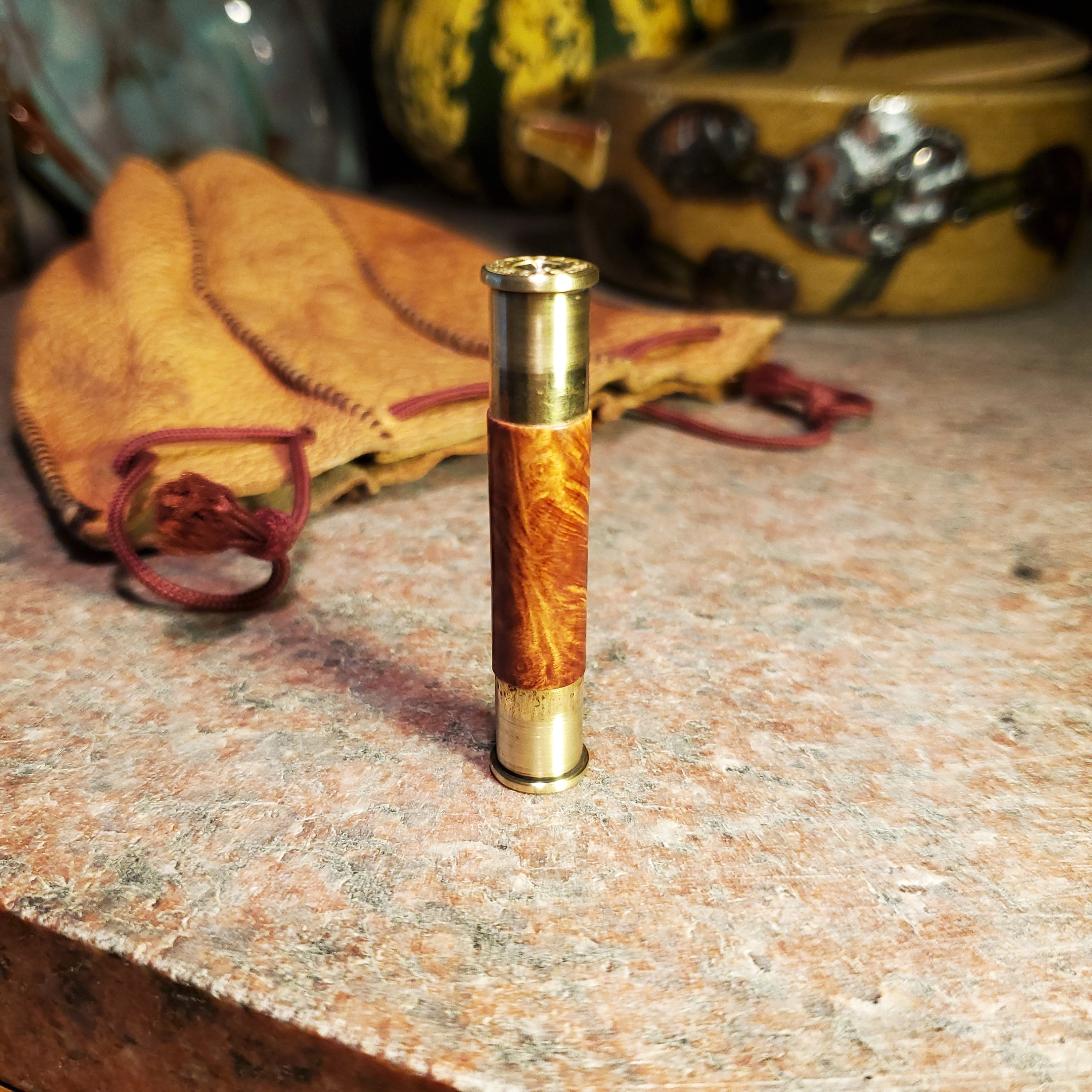 Bullet Casing Pipe Tamper with Tool and White Nacre Acrylic Spacer ...