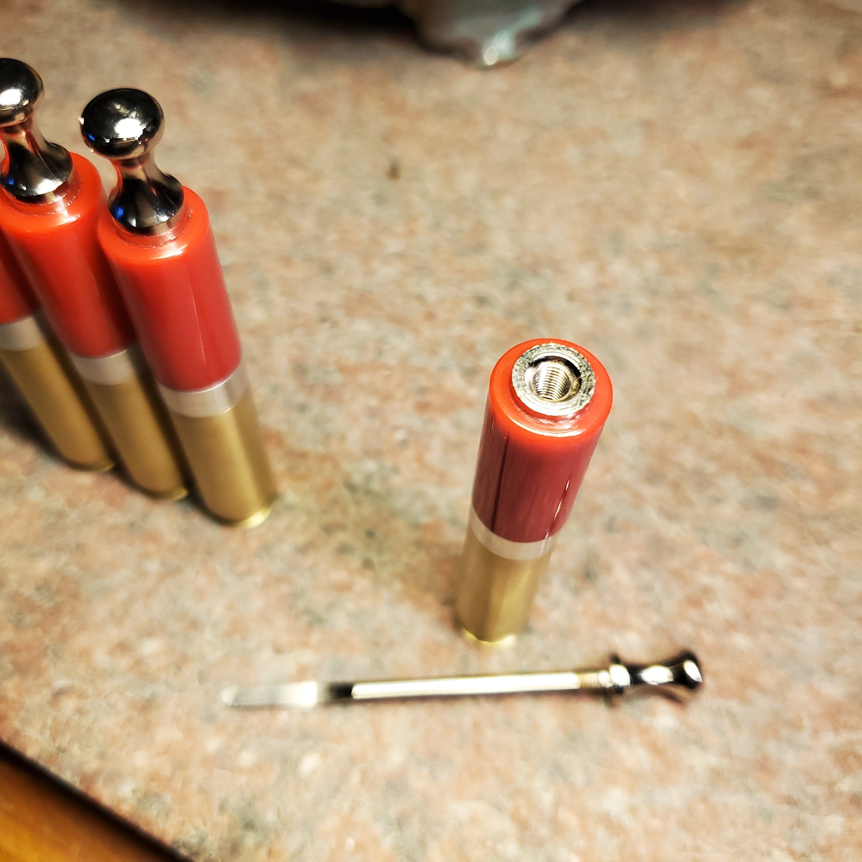 Bullet Casing Pipe Tamper with Tool and White Nacre Acrylic Spacer ...