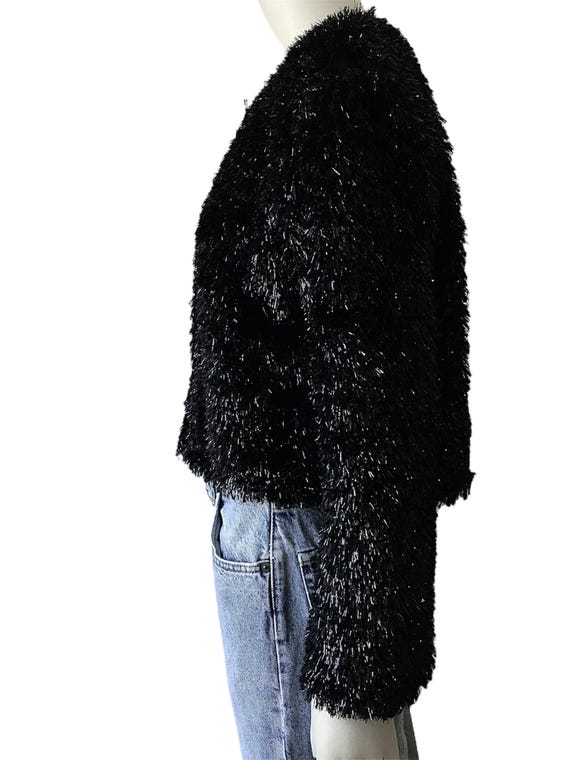 1990s vintage fake fur graphic pattern jacket - Gem