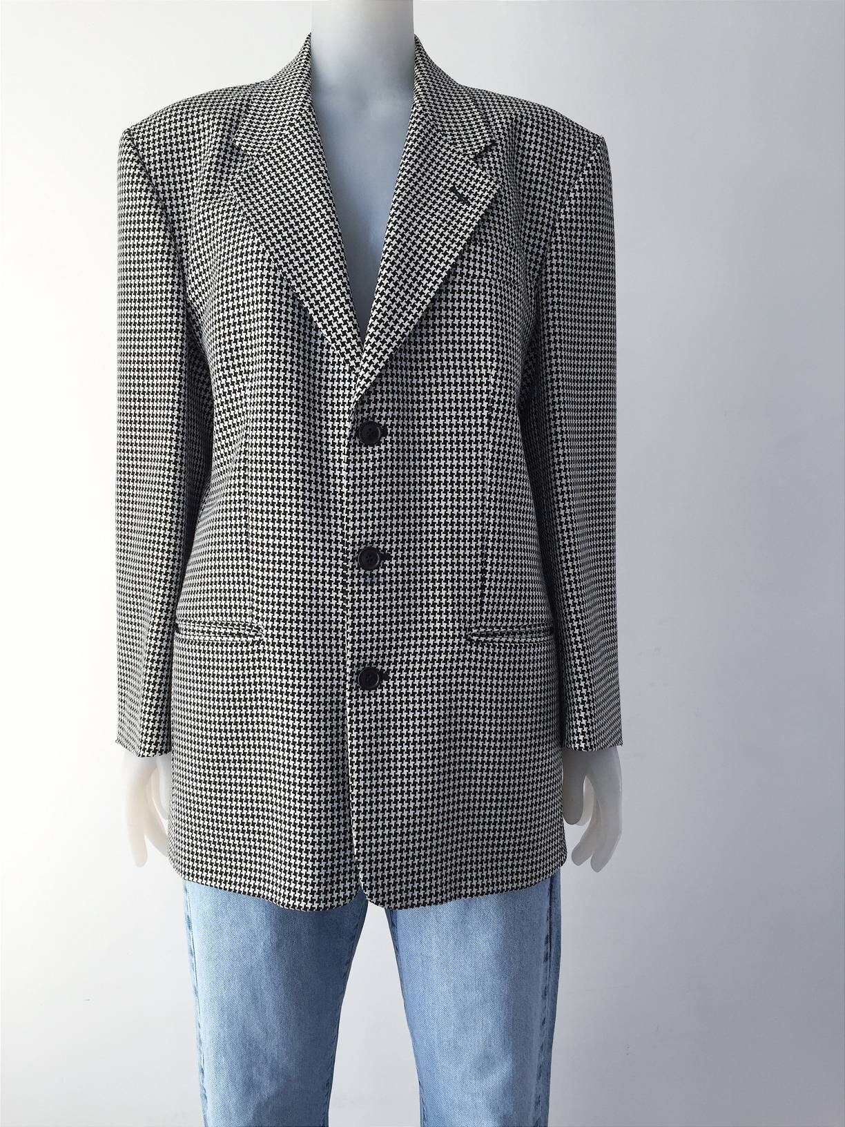 1990s Vintage Houndstooth Pattern Suit Jacket - Etsy