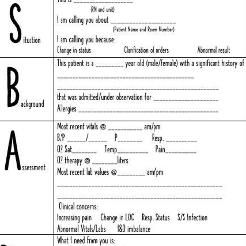 Med Surg / Telemetry 4 Patient SBAR Nursing Report Sheet | Etsy