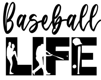 Baseball Life Decal - Etsy