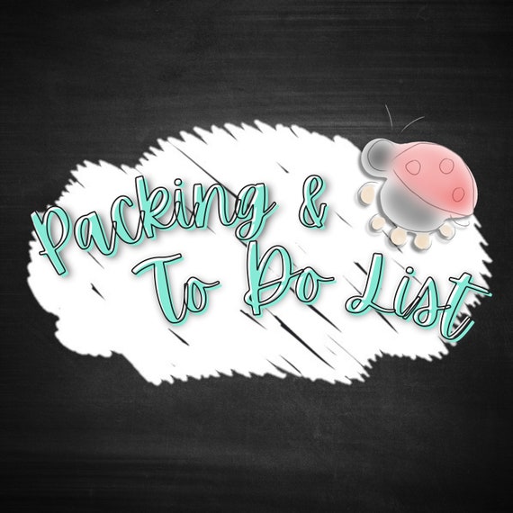Packing & to Do List Printable Packing List PDF Planner PDF | Etsy