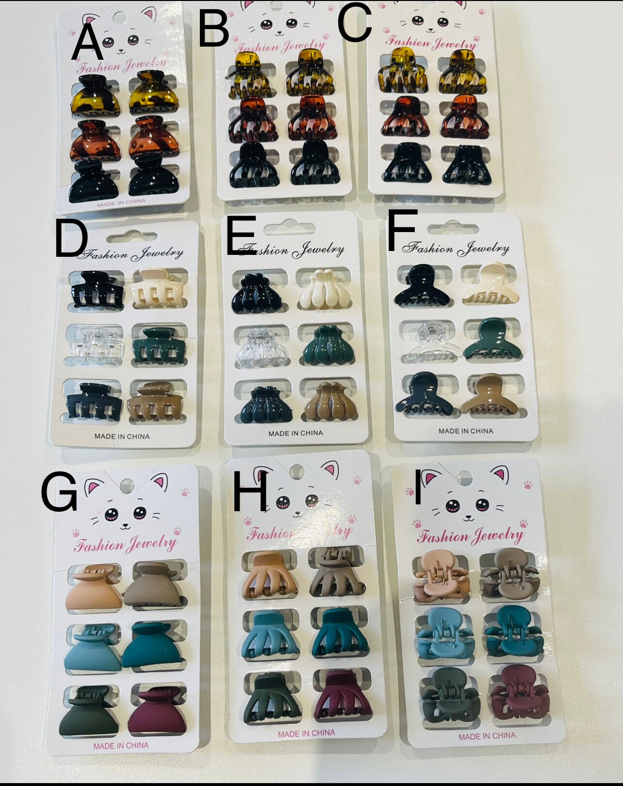 Matt Mini Hair Claw Clips 6pcs Toddler Mini Hair Clip for Hair Clips ...