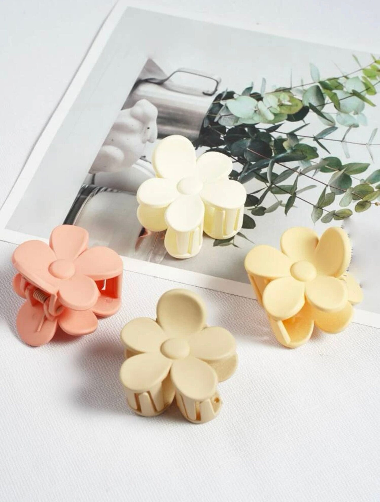 Daisy Flower Hair Claws Small Hair Claws Daisy Flower Hair Claws French ...