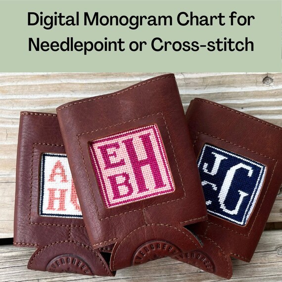 Stacked Monograms for Needlepoint Cross-stitch-digital Stitch - Etsy