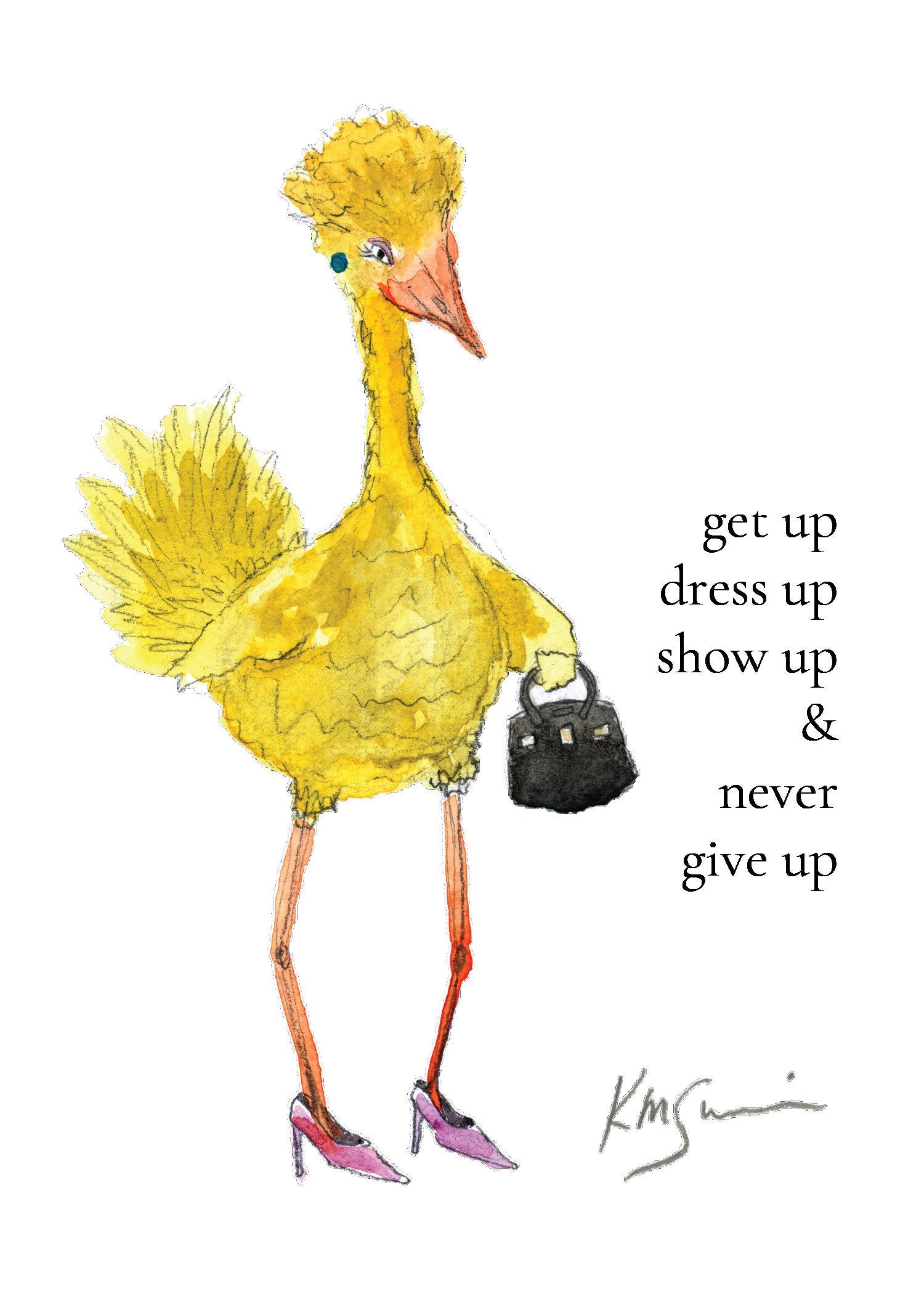 Boss Bird Original Art Watercolor Print Signed by the - Etsy