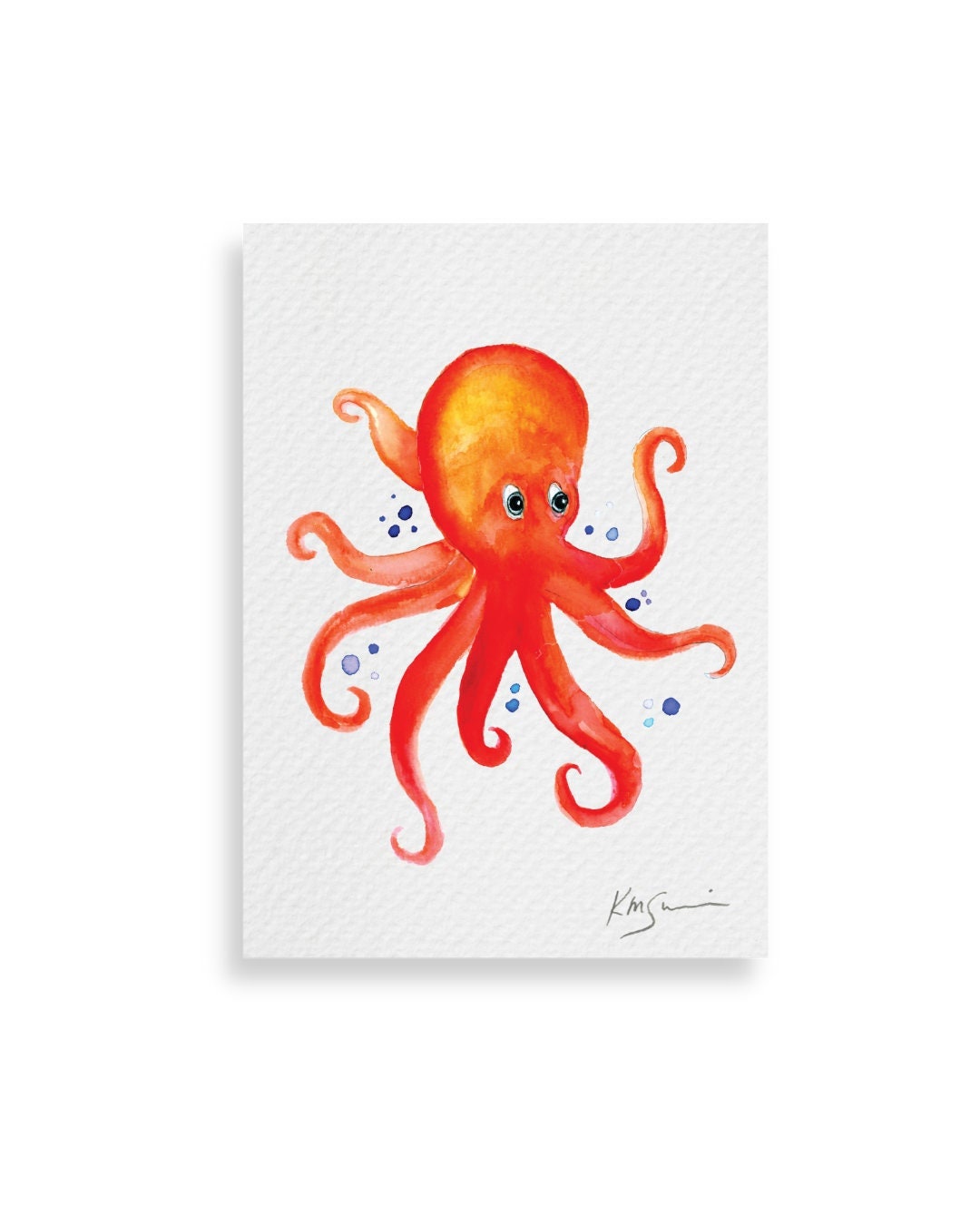 Octopus Watercolor Art Under the Sea Nursery Sea Creature Art Ocean ...
