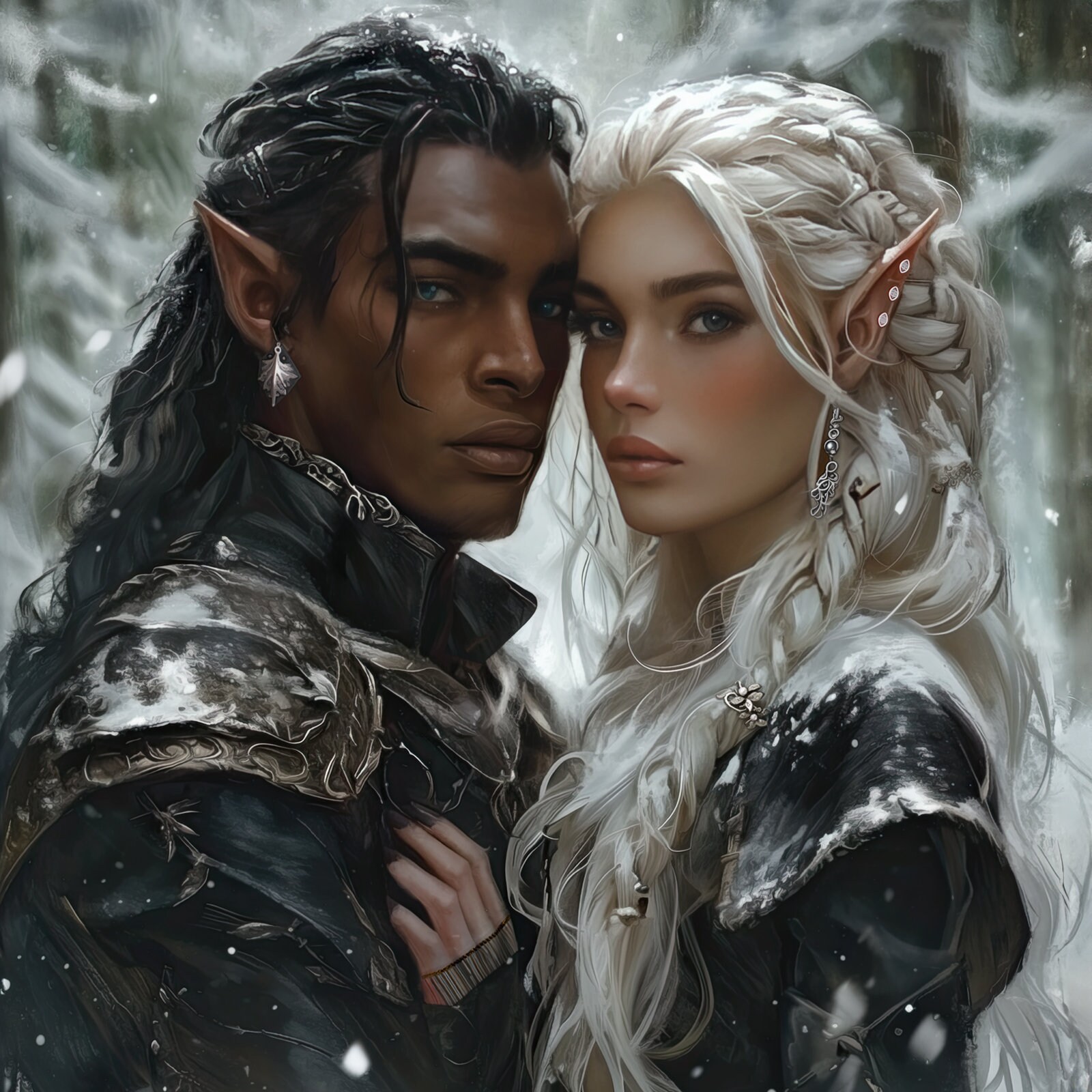 Premade Kindle Vella Cover Gorgeous Elven Couple Several Variations and ...