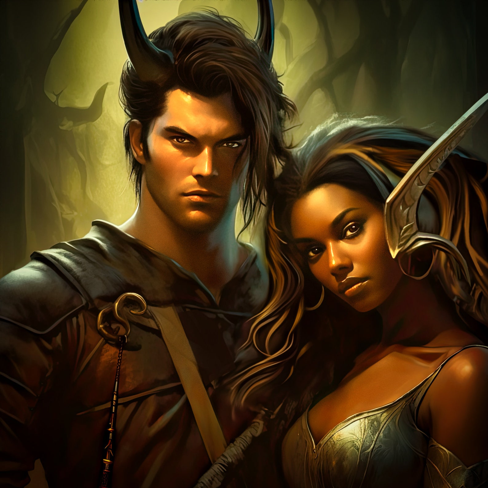 Premade Vella Cover Horned Male Demon and Pretty Female - Etsy