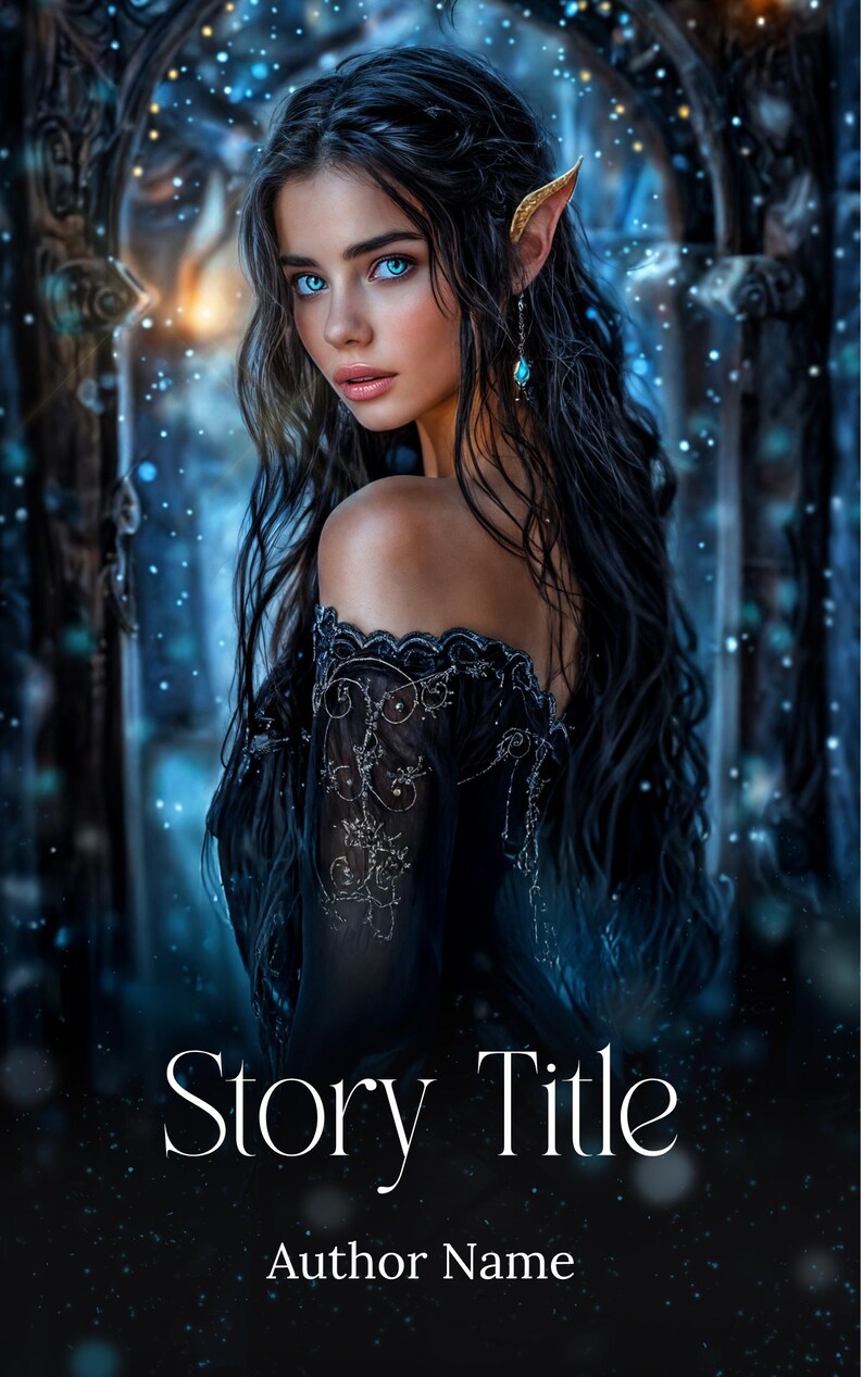Premade E-book Cover - Dark or Gothic Pretty Female Elven Woman ...